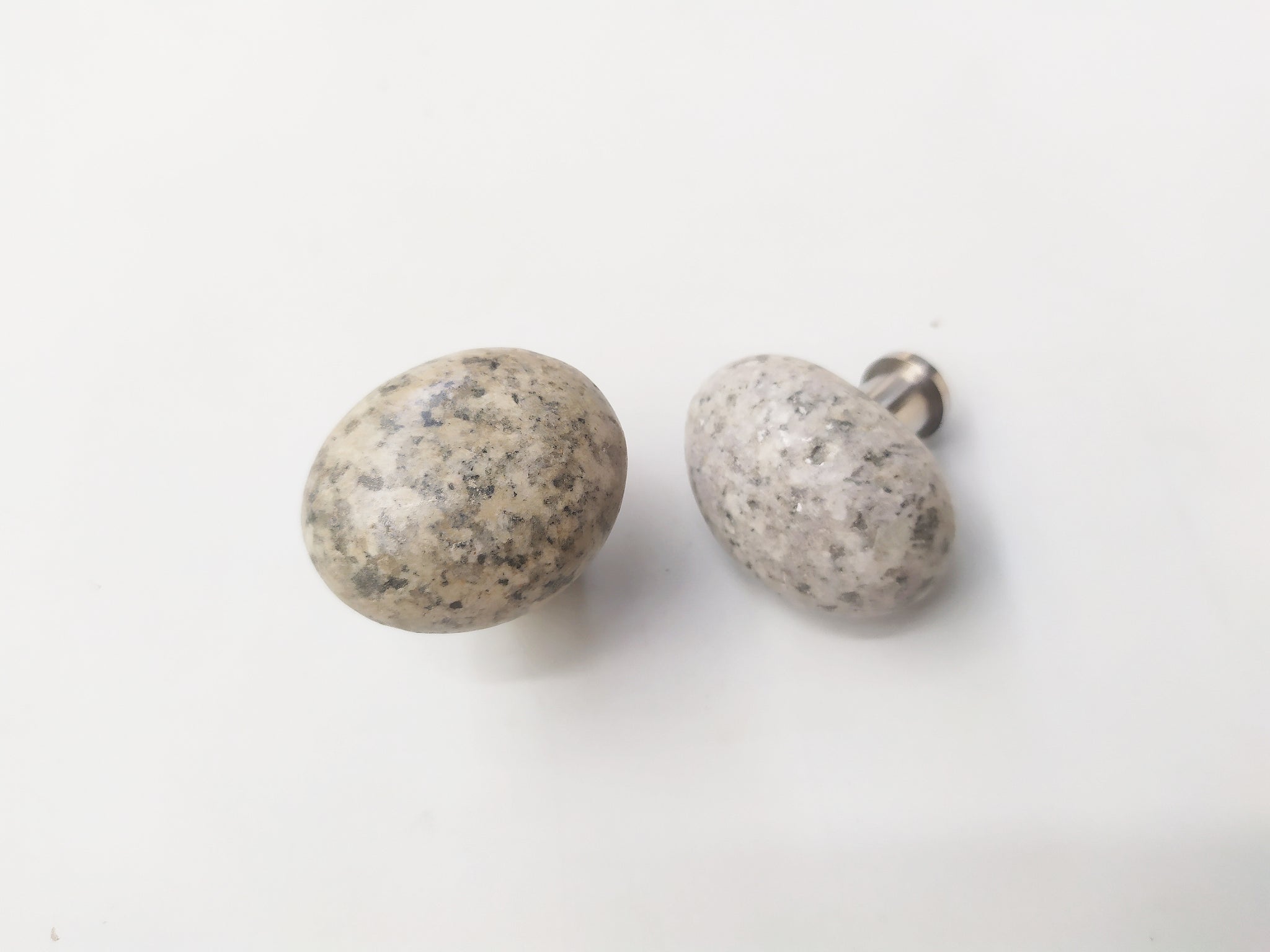 Sea Stone Speckle Knob - River Stone Natural Cabinet Knob , set of 2